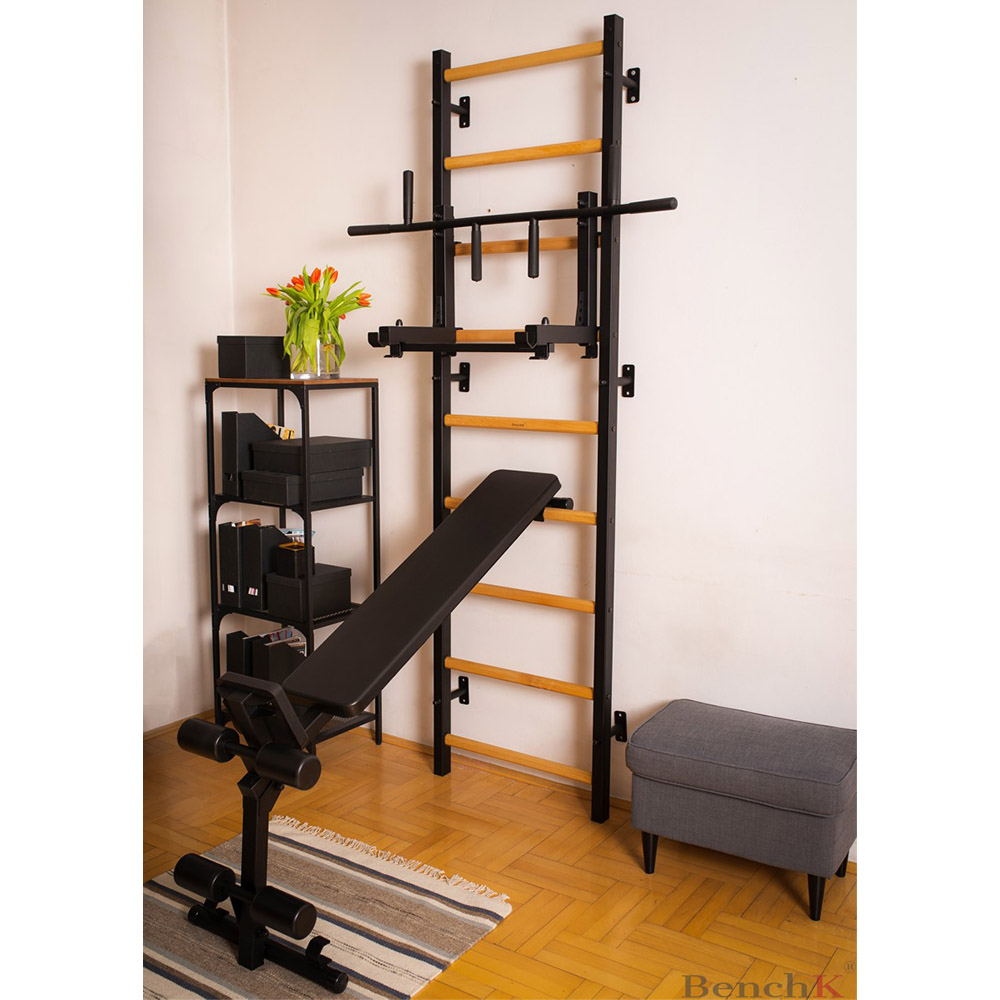 Luxury wall bars for home gym, personal studio BenchK 733 Black